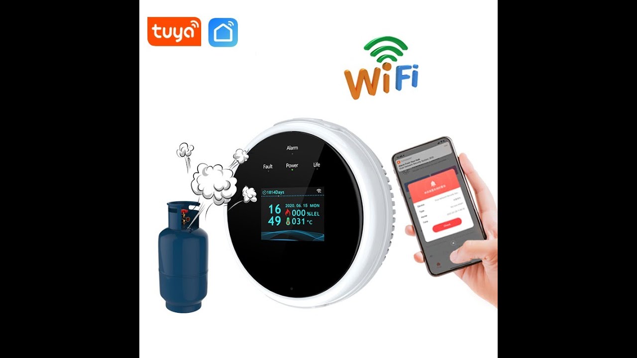 Smart Gas Leak Detector Wireless Tuya WIFI Gas Detector - YouTube