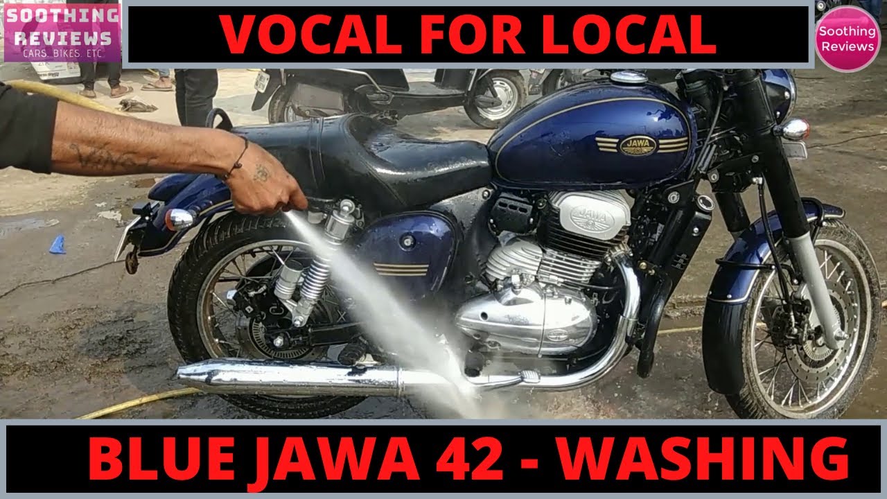 Jawa 42 | Blue | Motorcycle | Bike | Jawa Motorcycle Washing | Vocal ...