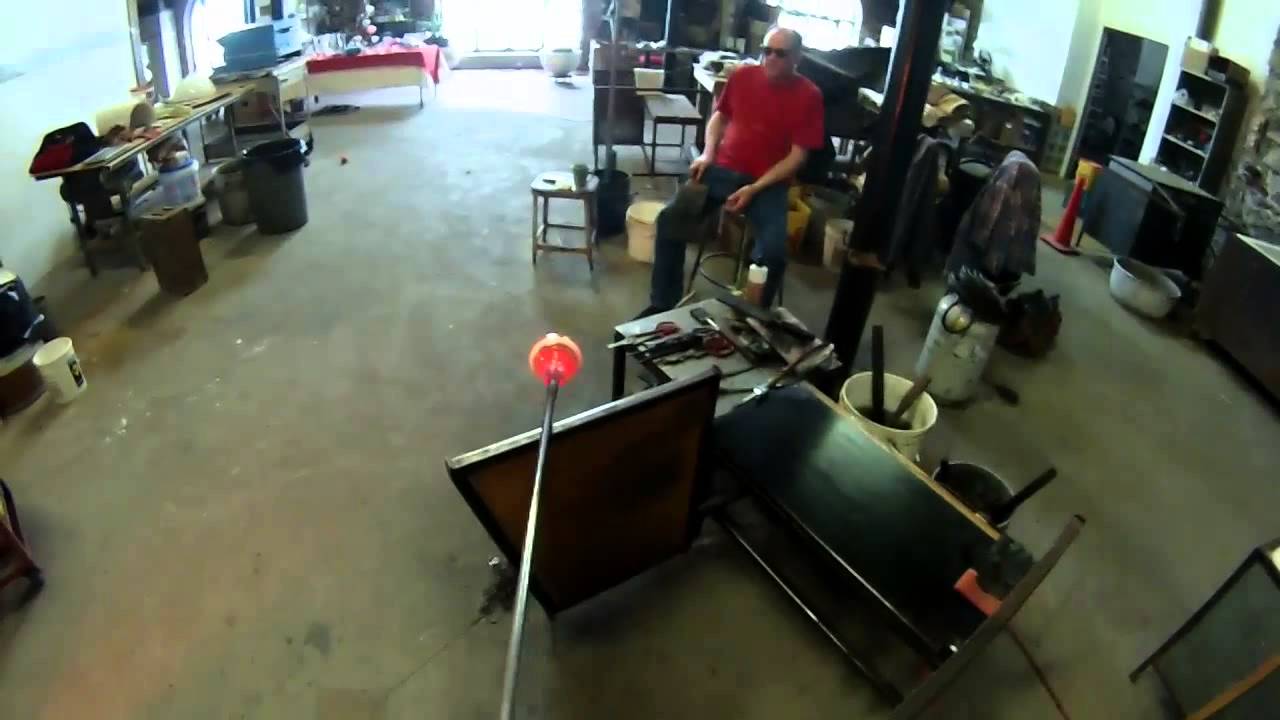 Making a Purple Glass Bowl - YouTube