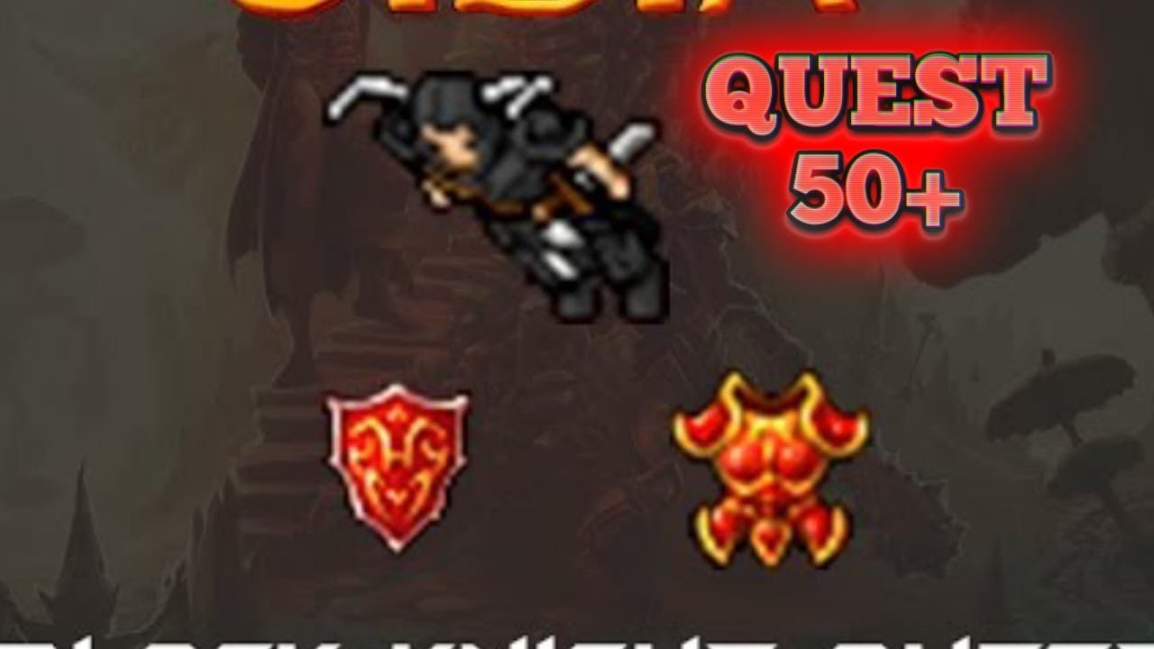 TIBIA BLACK KNIGHT QUEST 50 + CROWN ARMOR E CROWN SHIELD (FREE ACCOUNT ...