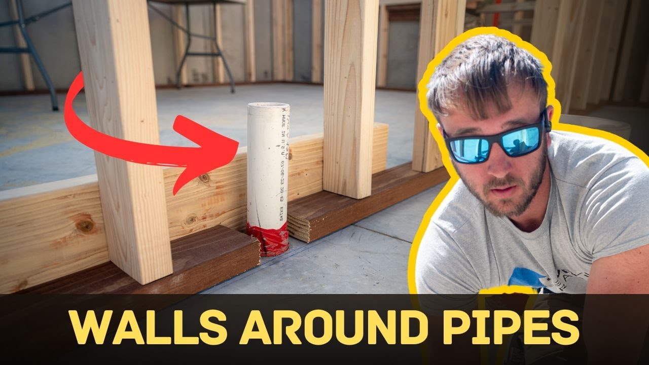 How to Frame a Wall Around a Pipe (the right way) - YouTube