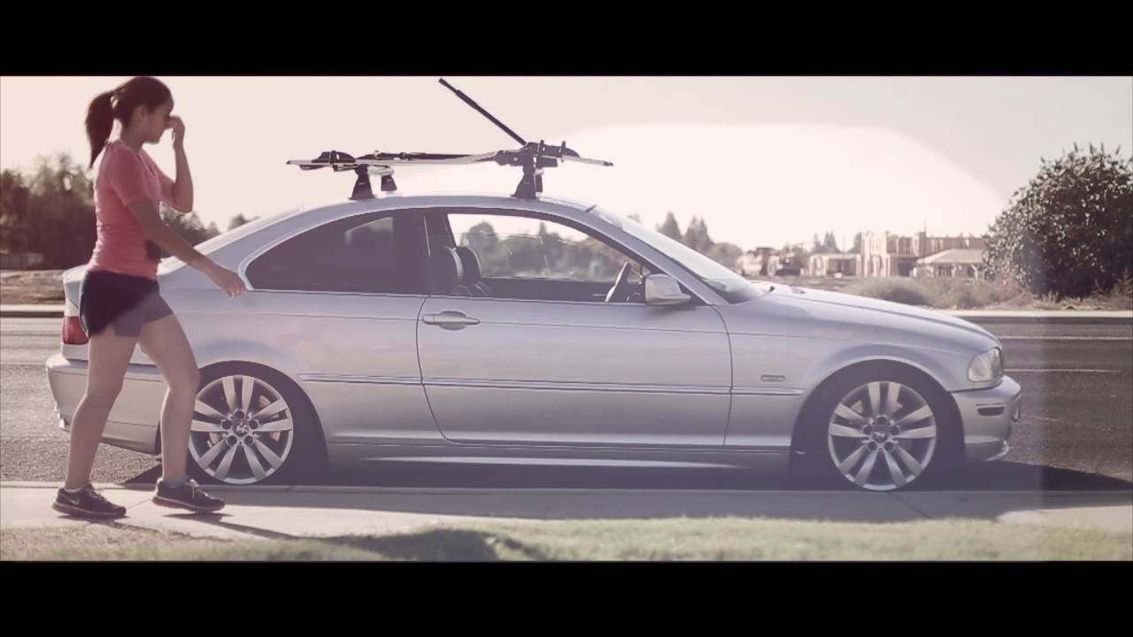 E46 + BMW bike rack - YouTube
