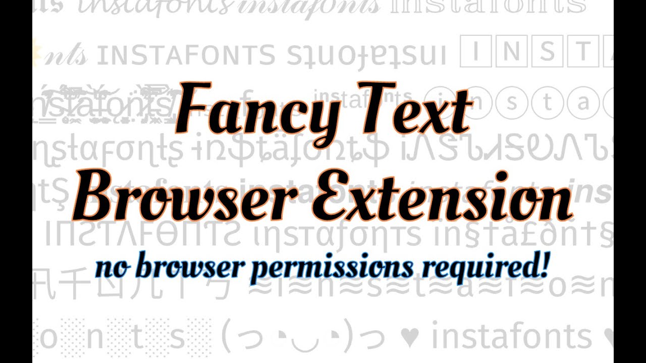 Fancy Text Browser Extension - Font Changer - instafonts.io - YouTube