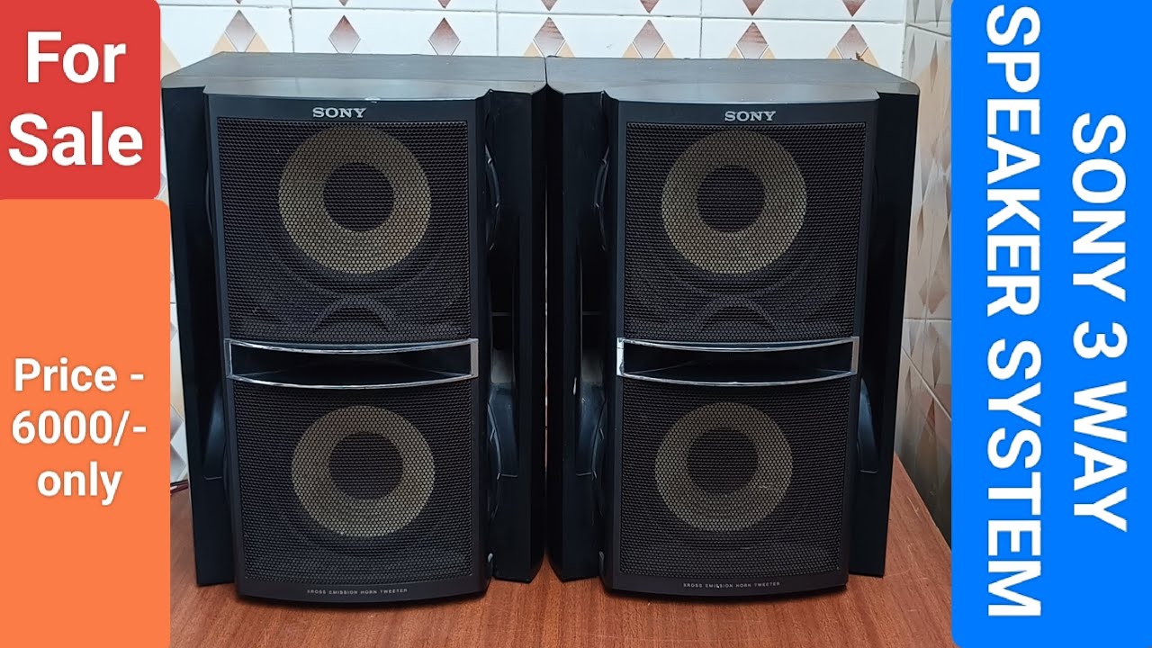 SONY 3 WAY SPEAKER SYSTEM Double Driver Nice Sound Quality Contact No ...