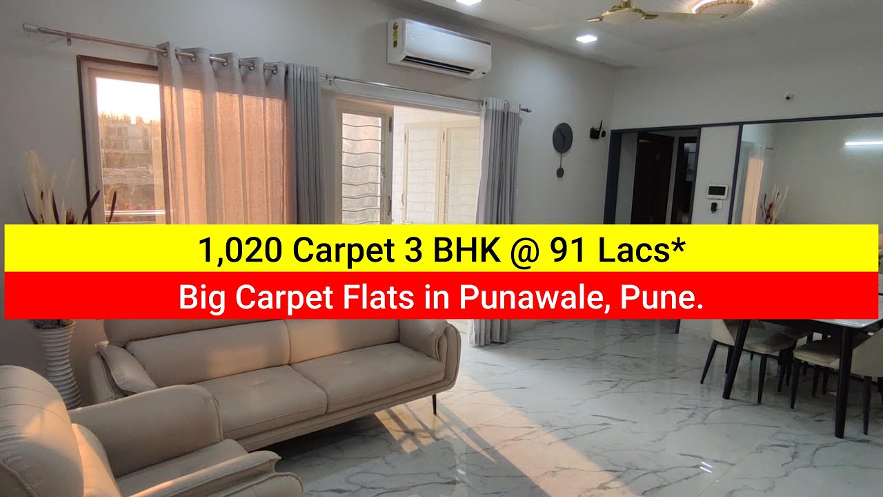 1,020 Carpet 3 BHK @ 91 Lac* | Flats in Punawale, Pune | GK Mirai | GK ...