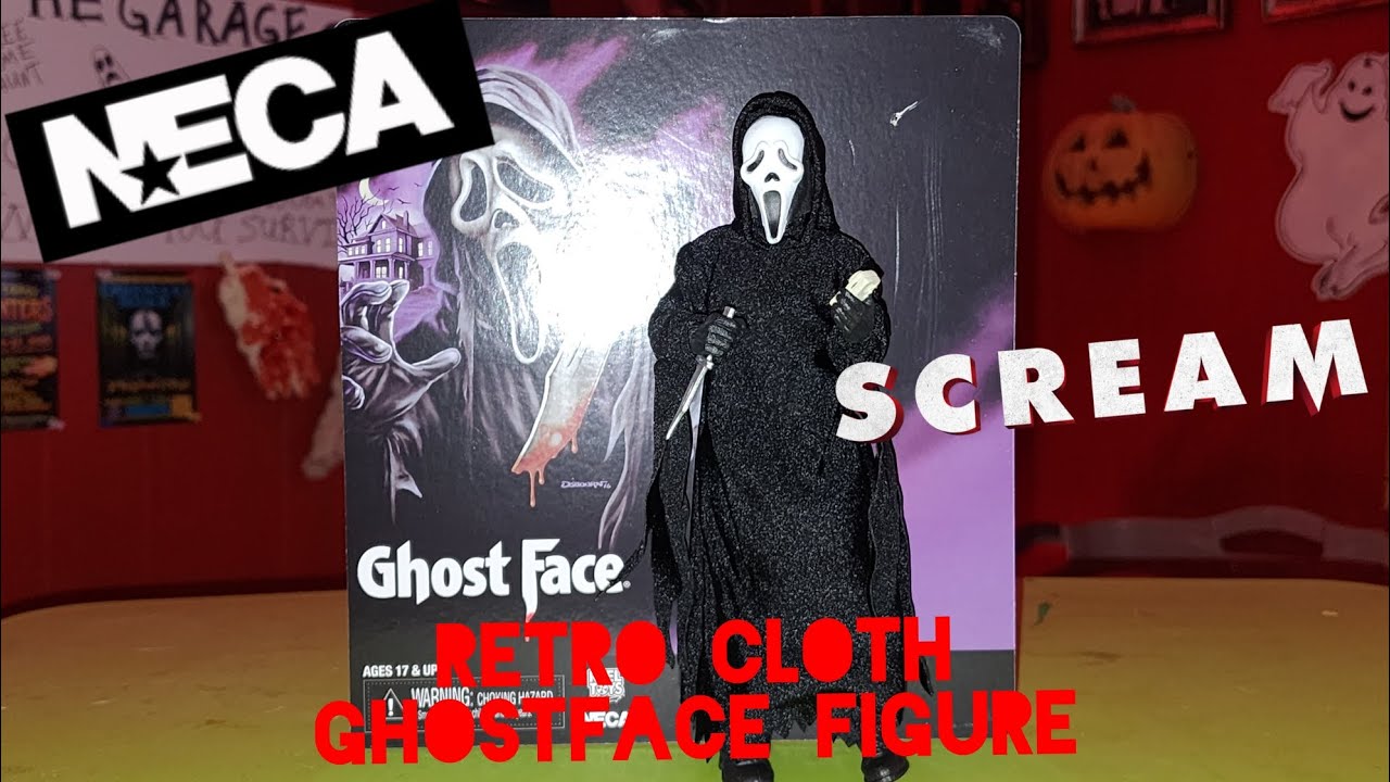 NECA REEL TOYS RETRO CLOTH SCREAM GHOSTFACE FIGURE REVIEW - YouTube