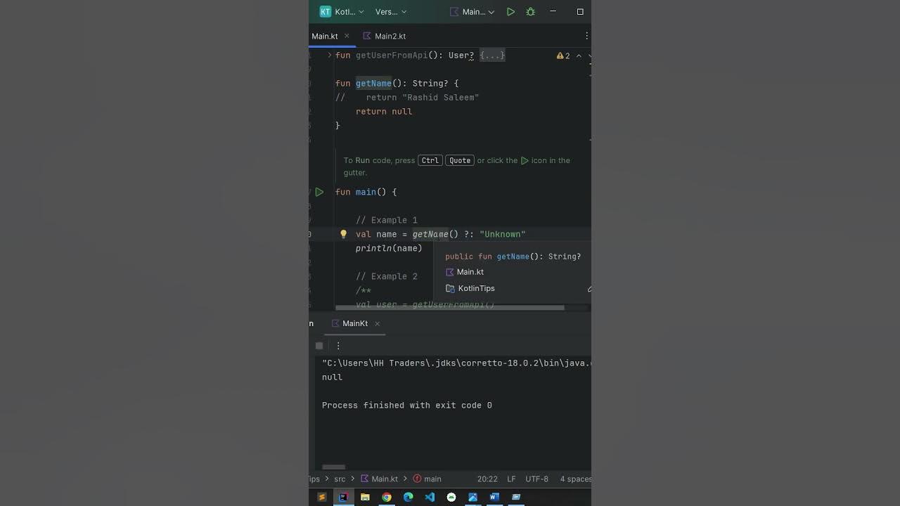 05 What is Elvis Operator in Kotlin - Example 1 | Kotlin & Compose Tips | Android with Rashid ...