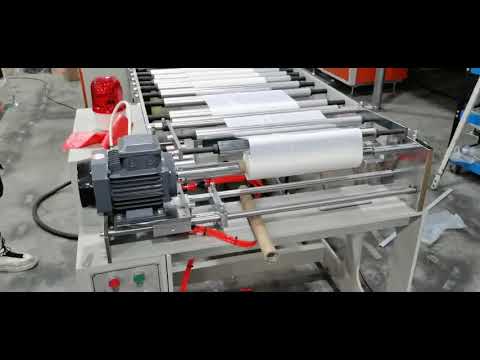 Single line paper core rolling bag machine - YouTube