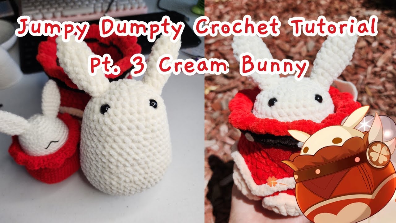 Klee Jumpy Dumpty Crochet Pattern | Cream Bunny, Dodoco, Jumpy Bunny ...
