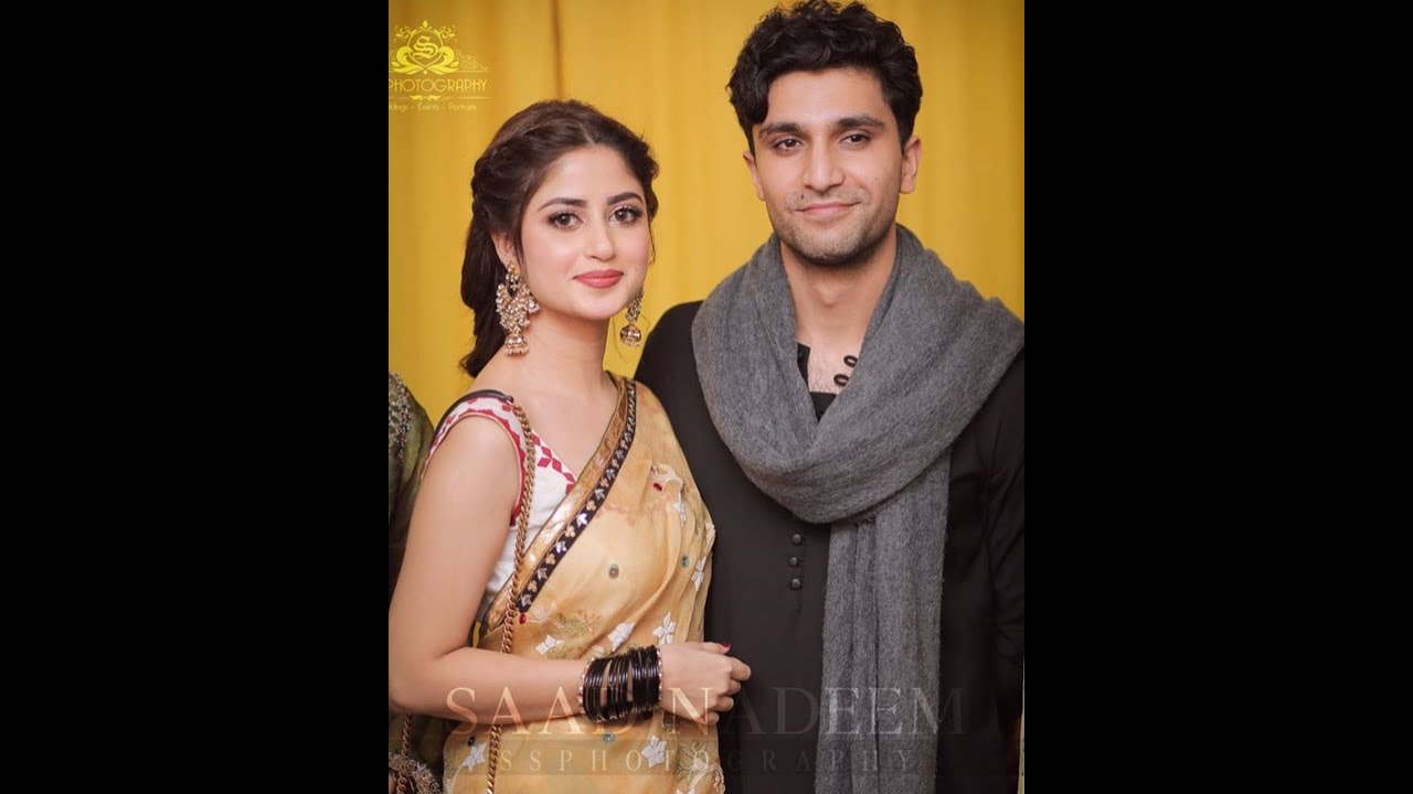 Sajal & Ahad at Iqra Aziz ' Wedding - YouTube