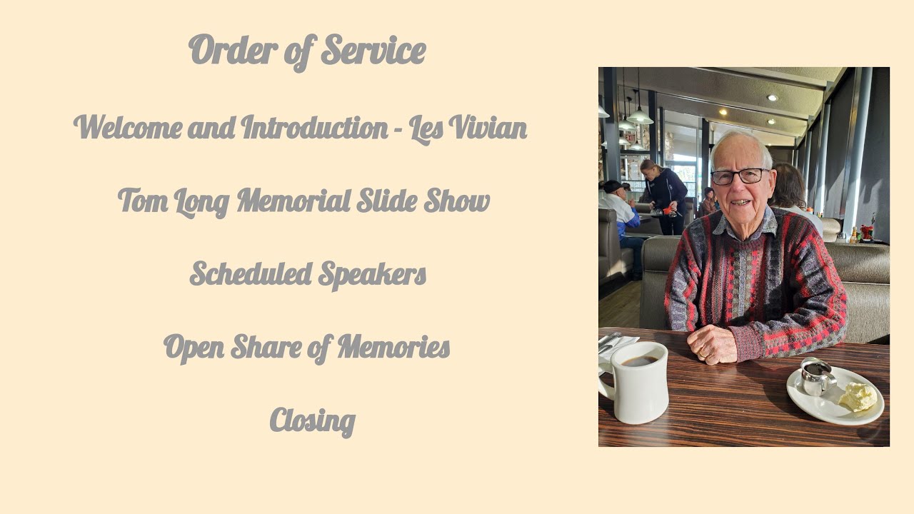 Thomas Eldon Long memorial service February 15 2025 - YouTube
