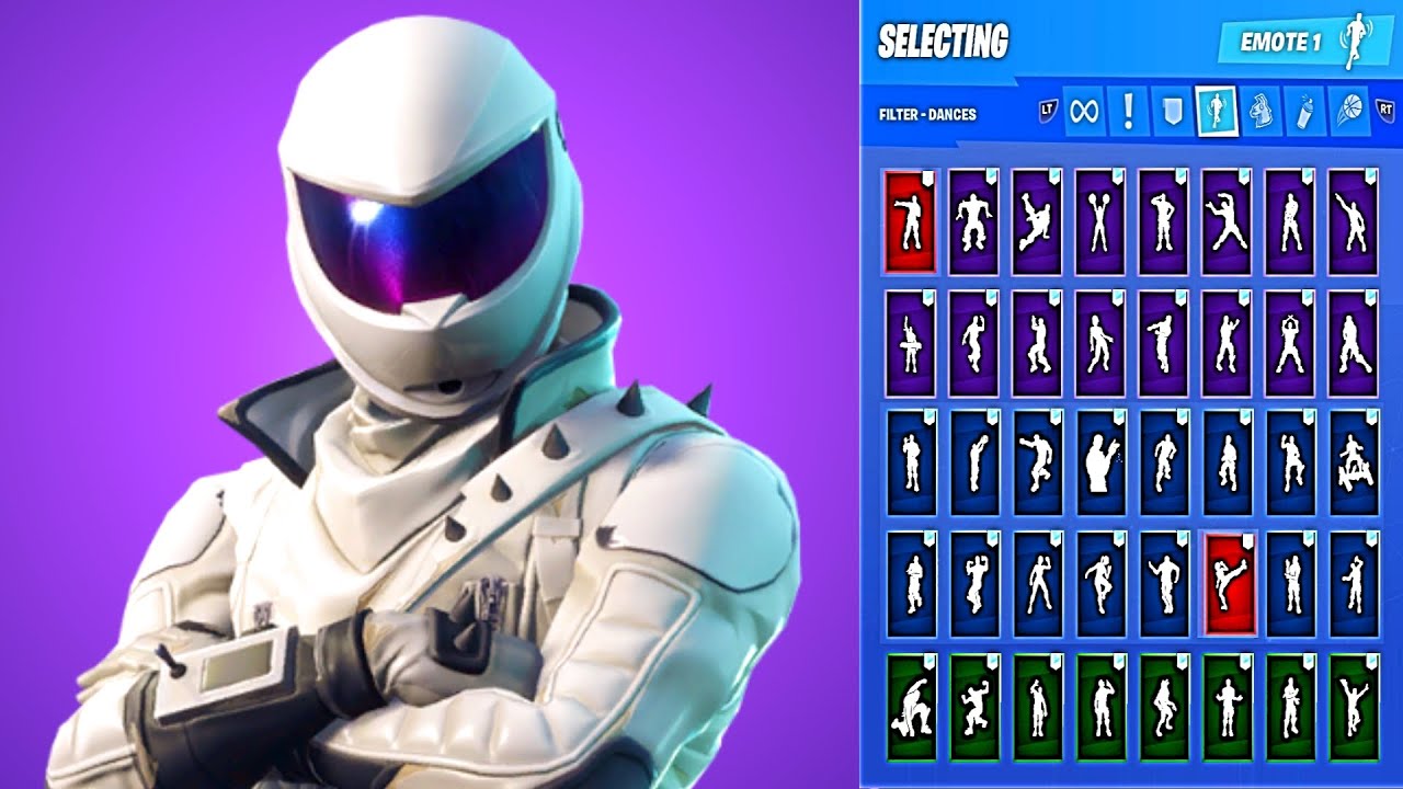 🔥 Burnout SKIN SHOWCASE WITH ALL FORTNITE DANCES & EMOTES 😱 - YouTube