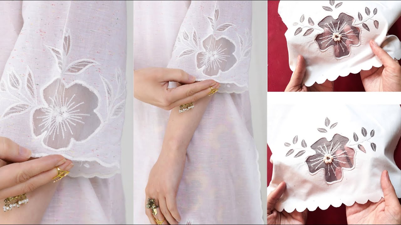 Unique And Stylish Cut Work sleeves Design | Latest sleeves design ...