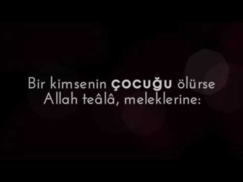 Bir kimsenin çocuğu ölürse Allah teâlâ, meleklerine sorar... - Bir Hadis-i Şerif