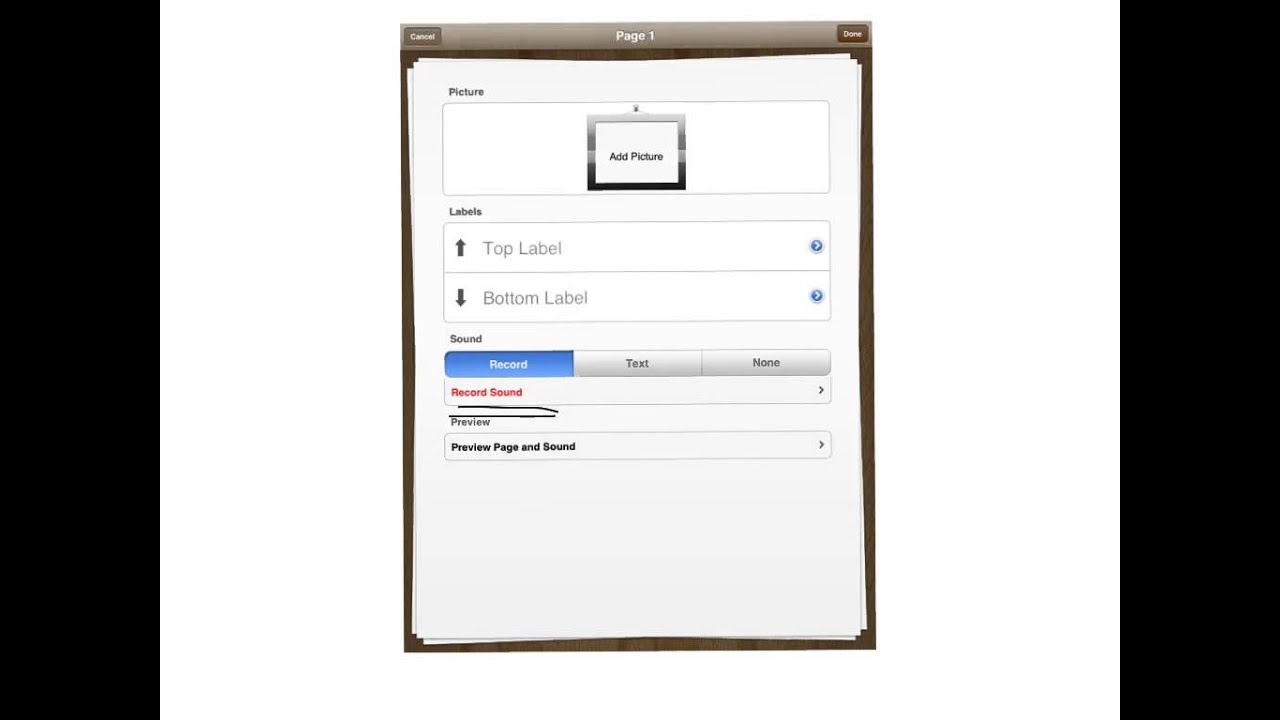 Recording a voice on Pictello - YouTube