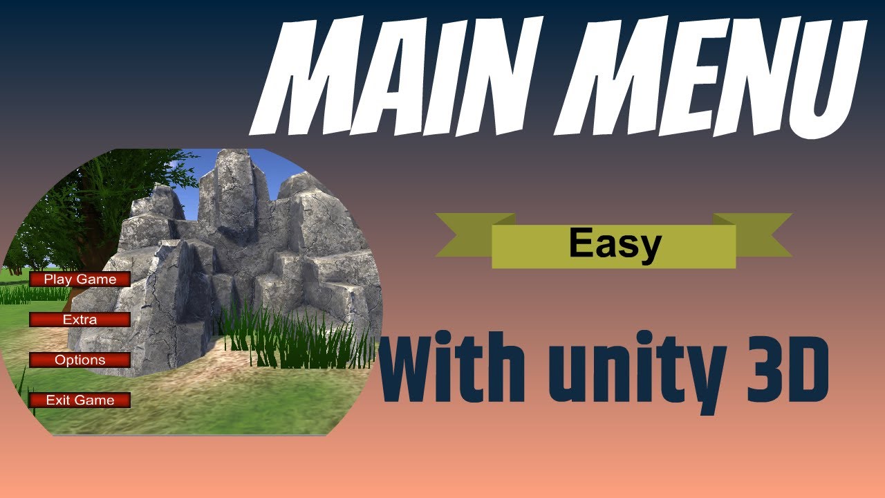 Unity toturial : How to make a main menu #1.0 - YouTube