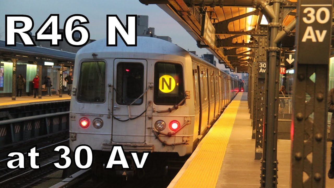 MTA NYC Subway: R46 (N) at 30th Avenue - YouTube