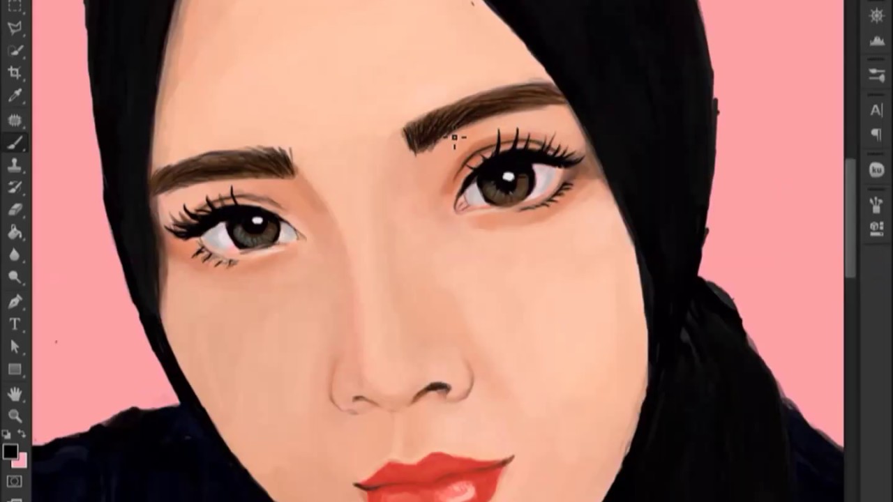 How to drawing potraits with pentablet - YouTube