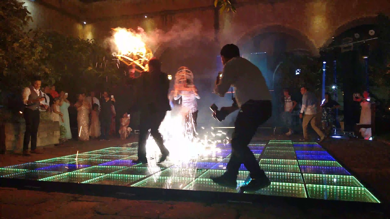 Dance of the bull with fireworks. - YouTube