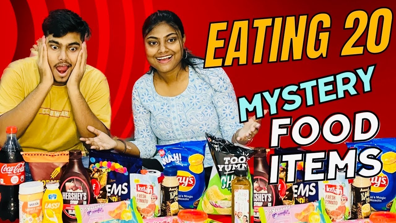 Eating 20 mystery food items challenge | good v/s weird food - YouTube