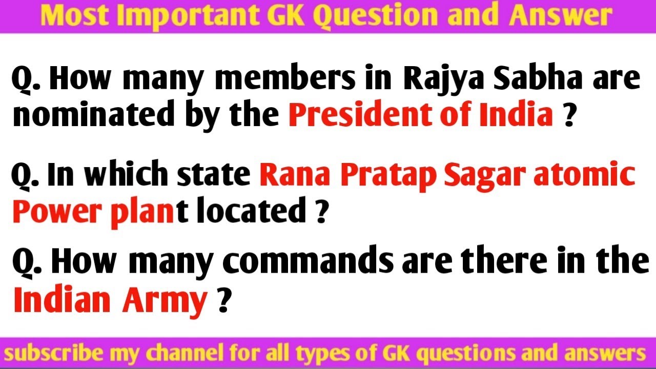 Part 23 | GK In English | General Knowledge question and answer | GK ...