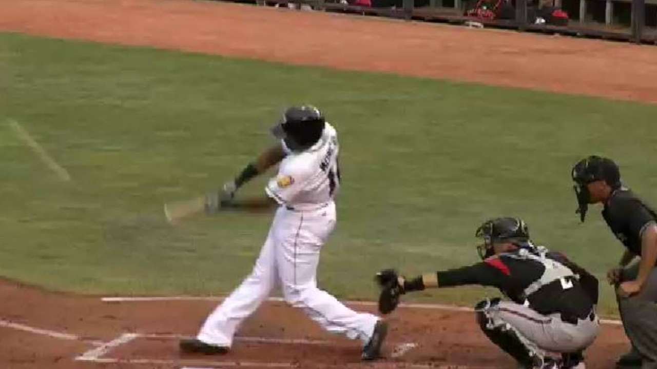 RubberDucks' Moncrief clubs a homer - YouTube