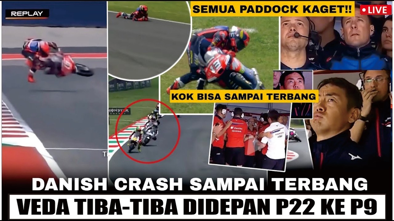 GAK MAU DISALIP VEDA! 😳 Hakim Danish Kehilangan Kontrol & Crash di ...