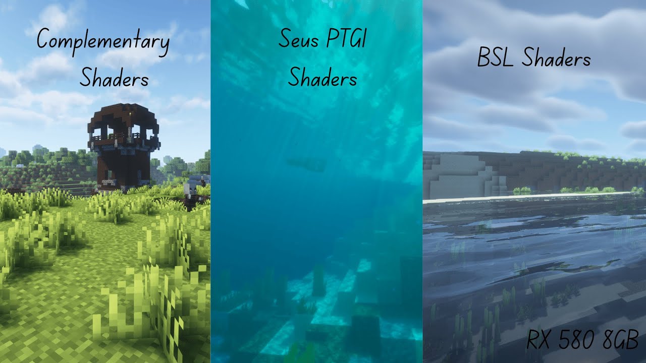 RX 580 Minecraft | Shaders | 1080p, 1440p - YouTube
