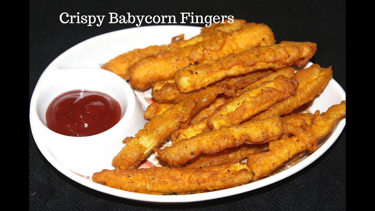 Baby Corn Fry Recipe/Golden fried Baby Corn Recipe/Crispy Baby Corn ...
