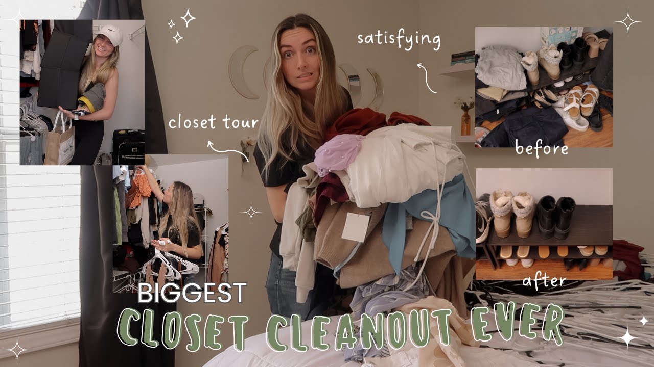 BIGGEST CLOSET CLEAN OUT OF MY LIFE | clean out my entire closet with ...