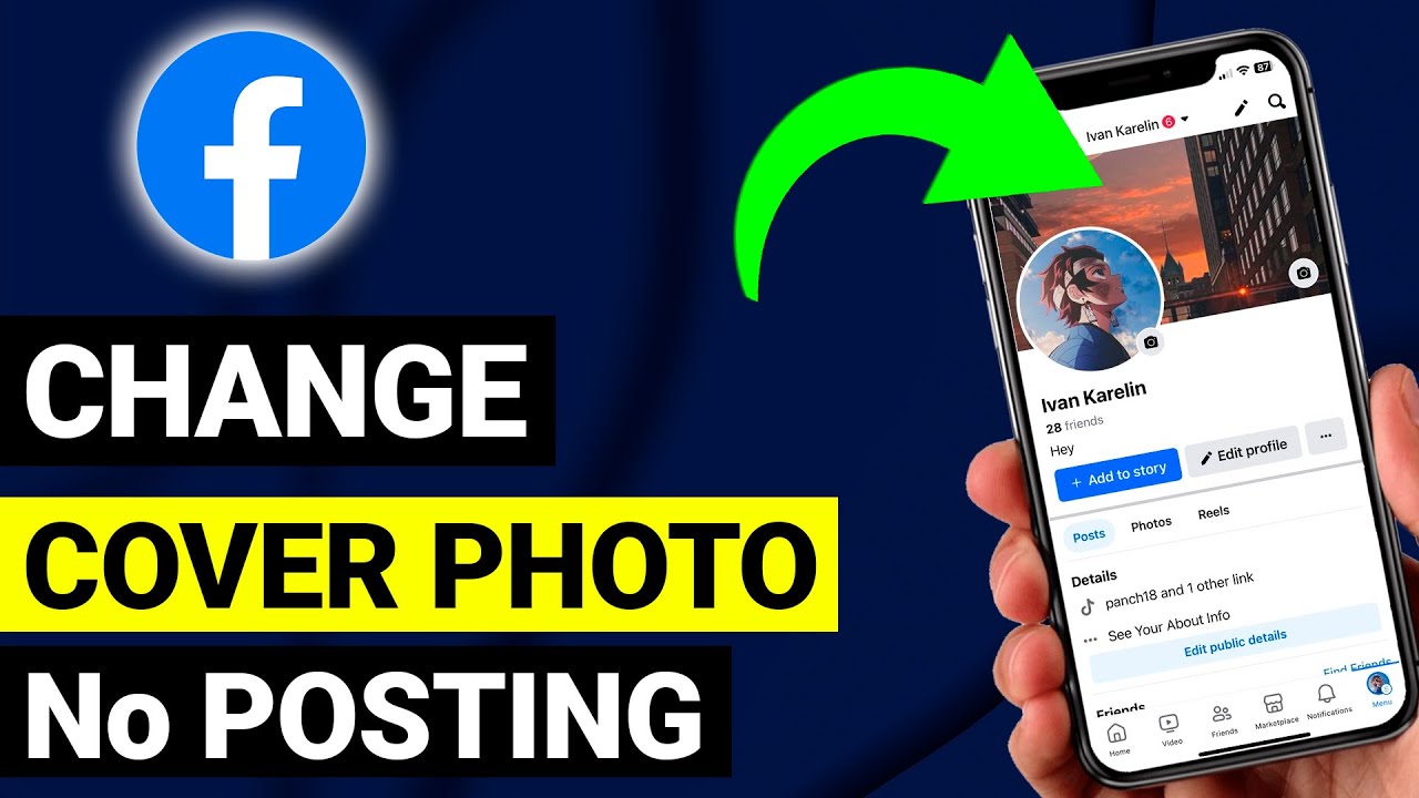 How To Change Facebook Cover Photo Without Posting - 2024 - YouTube