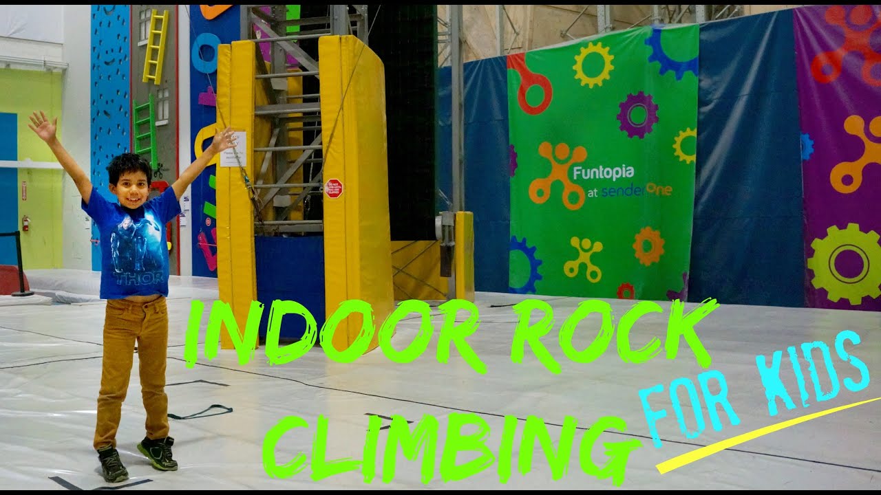 Indoor rock climbing for kids at Sender City (formerly Funtopia ...