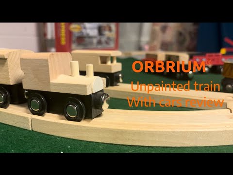 Orbrium unpainted train with cars review - YouTube