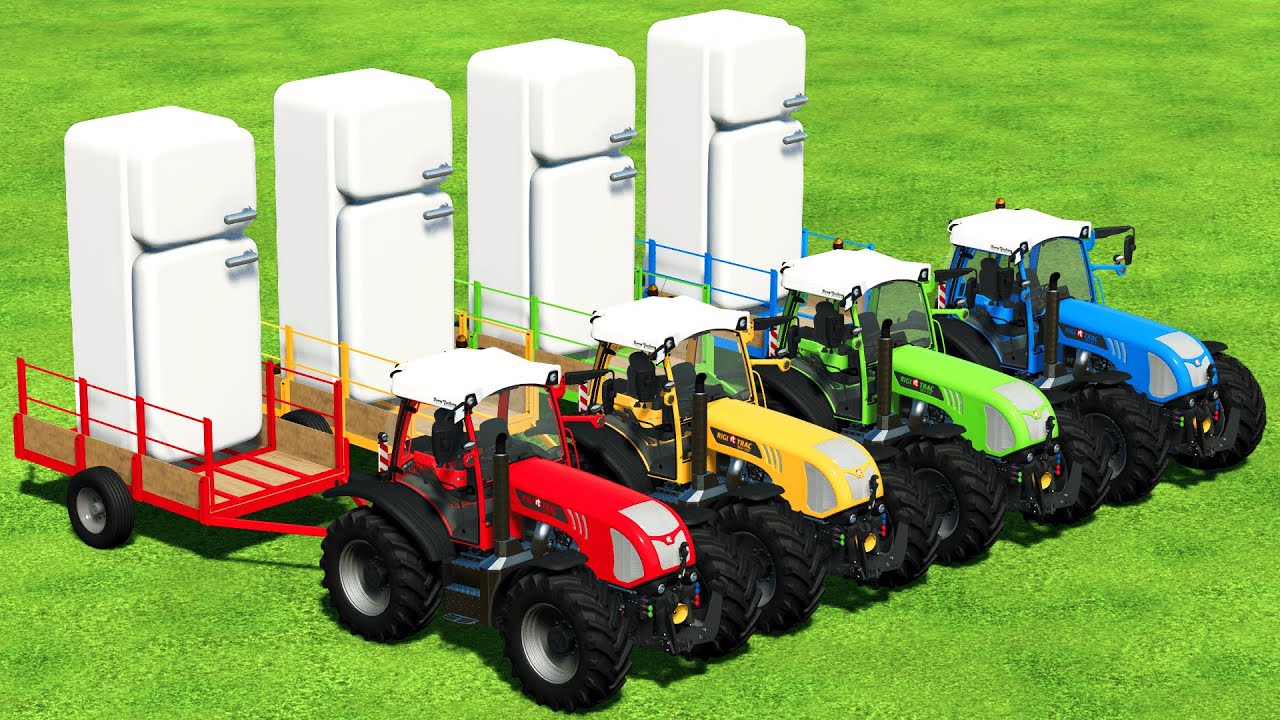 TRANSPORTING FRIDGES WITH RIGITRAC TRACTORS - Farming Simulator 22 ...
