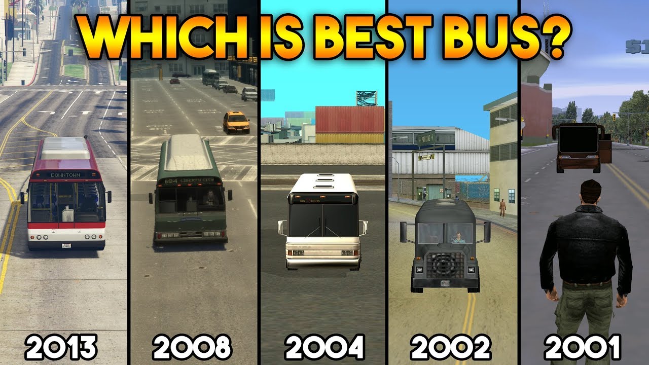 GTA : BUS IN ALL GTA GAMES (WHICH IS BEST?) - YouTube