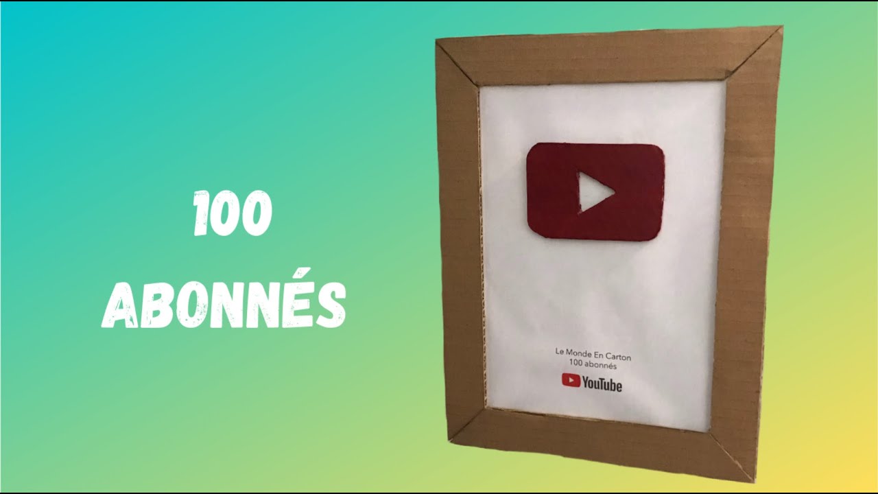 Fabriquer un trophée YouTube en carton - YouTube
