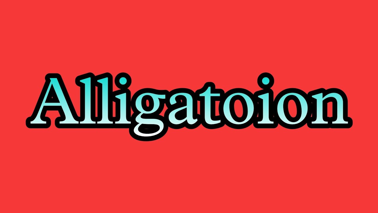 Alligation class 1 - YouTube