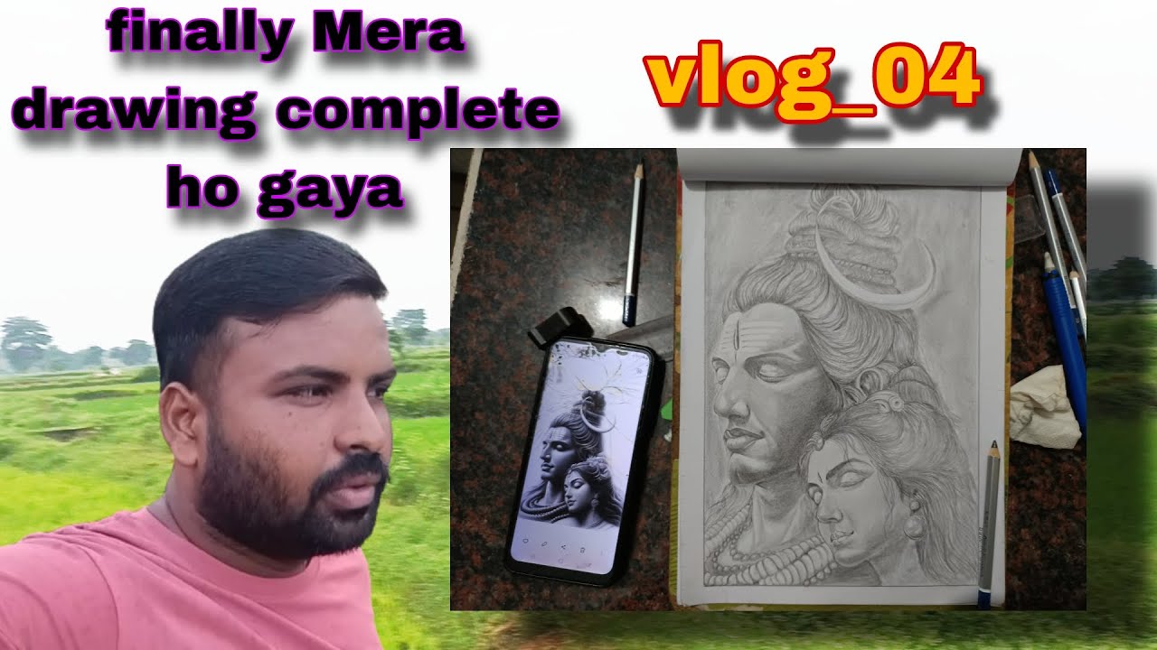 finally mera drawing complete ho gaya #vlog04 #drawing #mahaded # ...