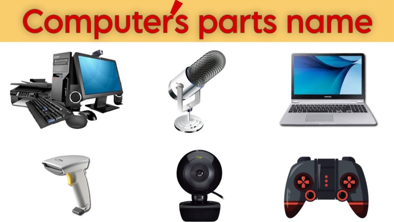 Computer parts Vocabulary | Learn computer parts name | name of ...