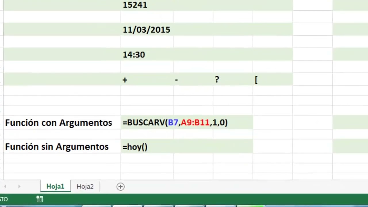 Uso de formulas y funciones - YouTube