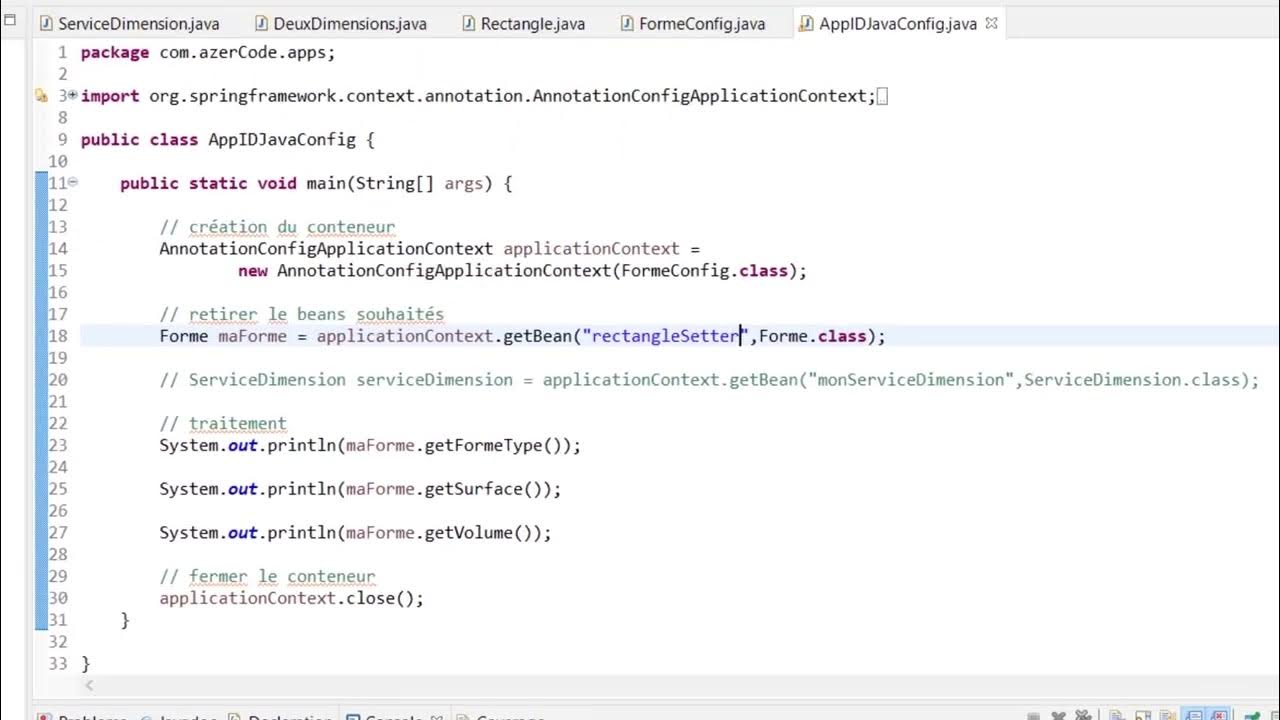 13.5 App, ID à l'aide de javaConfig, Code partie 4 - YouTube