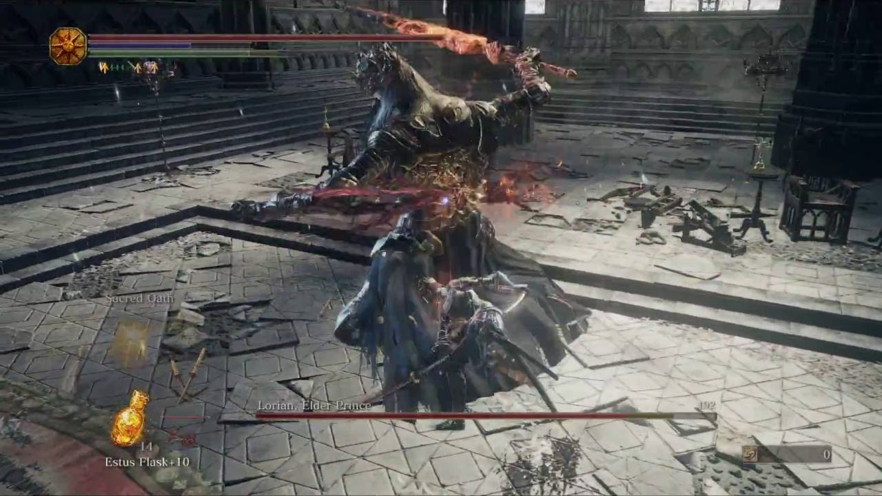 Dark Souls III - Lothric and Lorian Boss. NG +4 - No damage - YouTube