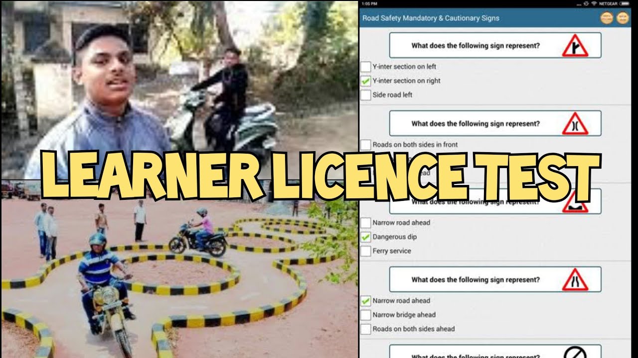 Learner Licence Test | rto Driving Test Two Wheeler || Learner Licence ...