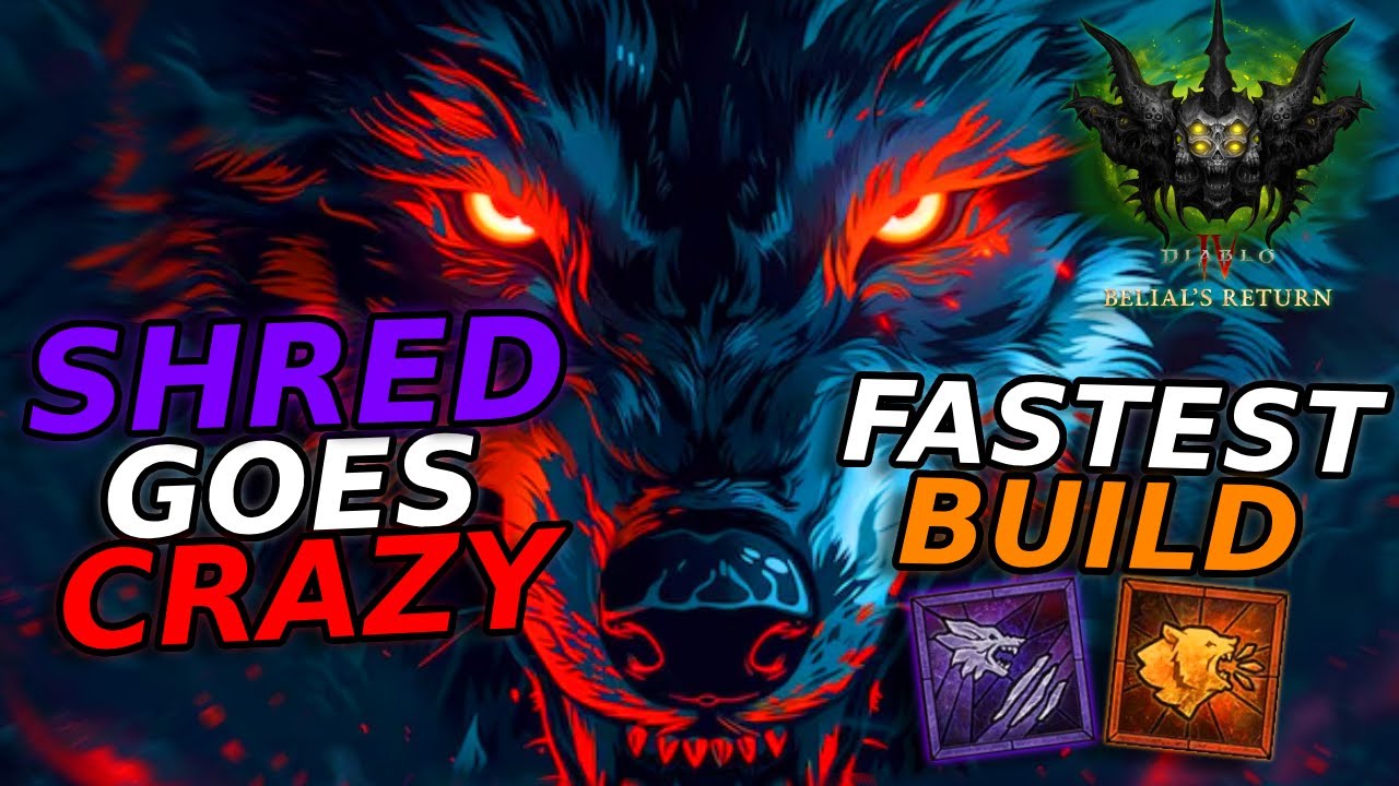 Diablo 4 FASTEST DRUID BUILD SHRED IS BACK! PIT 90+ EASY SEASON 8 - YouTube
