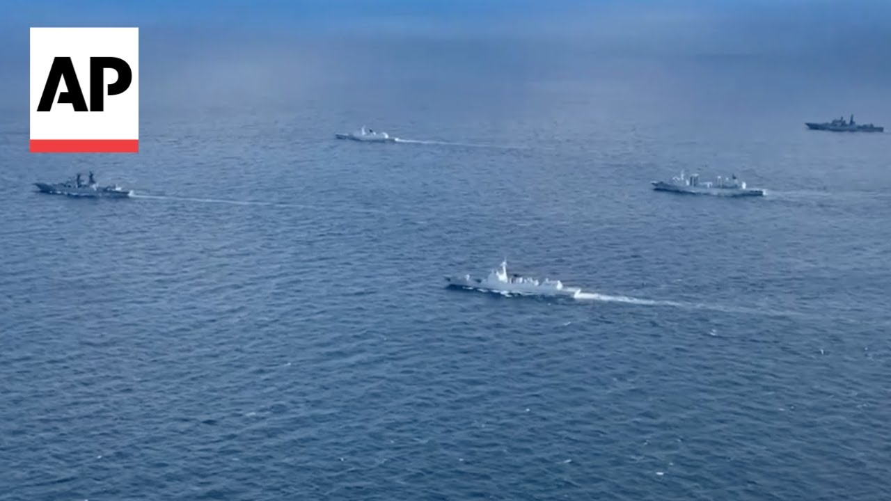 Russia and China hold joint military drills on the Sea of Okhotsk - YouTube