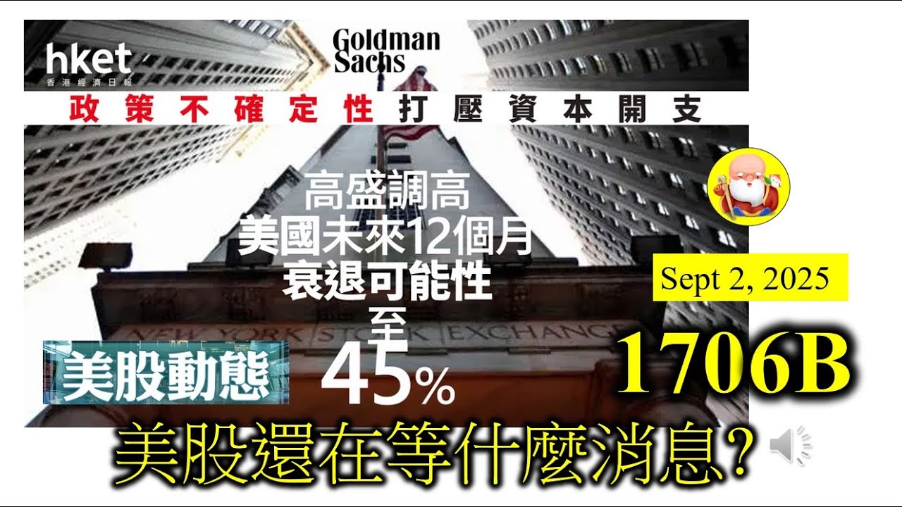 美股還在等什麼消息? [第1706B集] 美國關稅隨時玩完、利率會唔會減，仲未知住！就業數據由轉差、國際關係又唔好，所以美國股市喺度等消息，係 ...