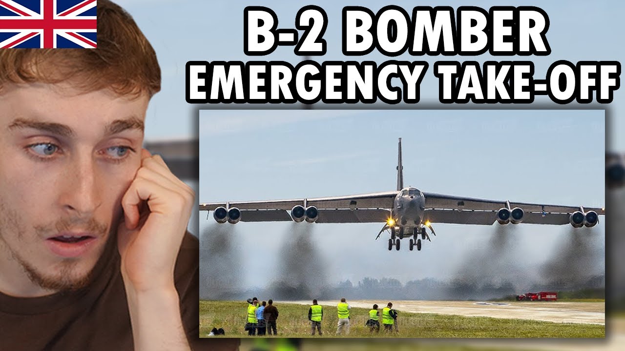 Brit Reacting to High Alert! U.S. Air Force B-52 Bomber Emergency ...