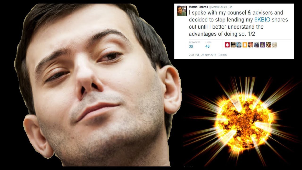 Moments in Stock History - #10 Shkreli Squeezes KBIO - YouTube