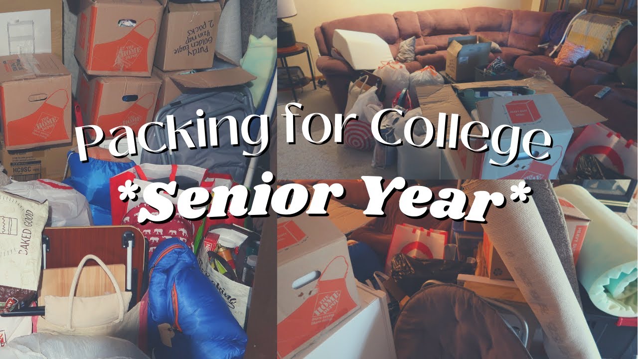 PACKING FOR COLLEGE 2022! | *SENIOR YEAR* | Pack With Me for University ...