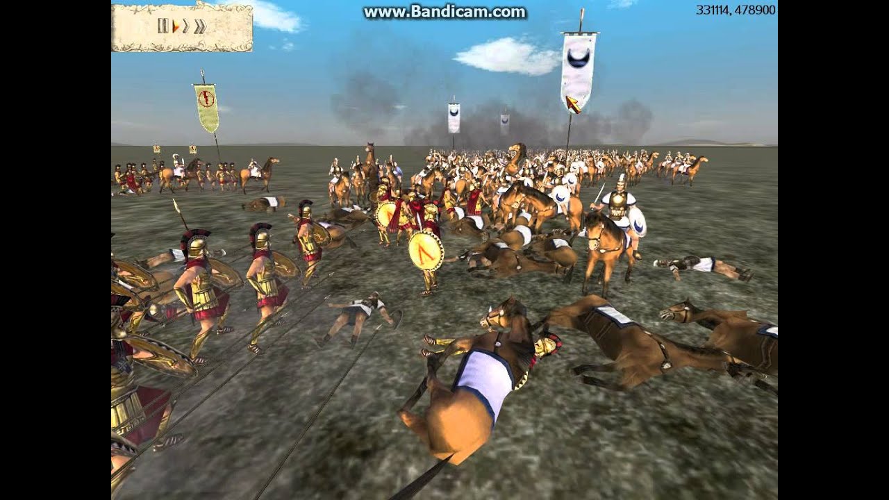 Rome Total War - 400 Spartan Hoplites Vs Carthage Cavalry - YouTube
